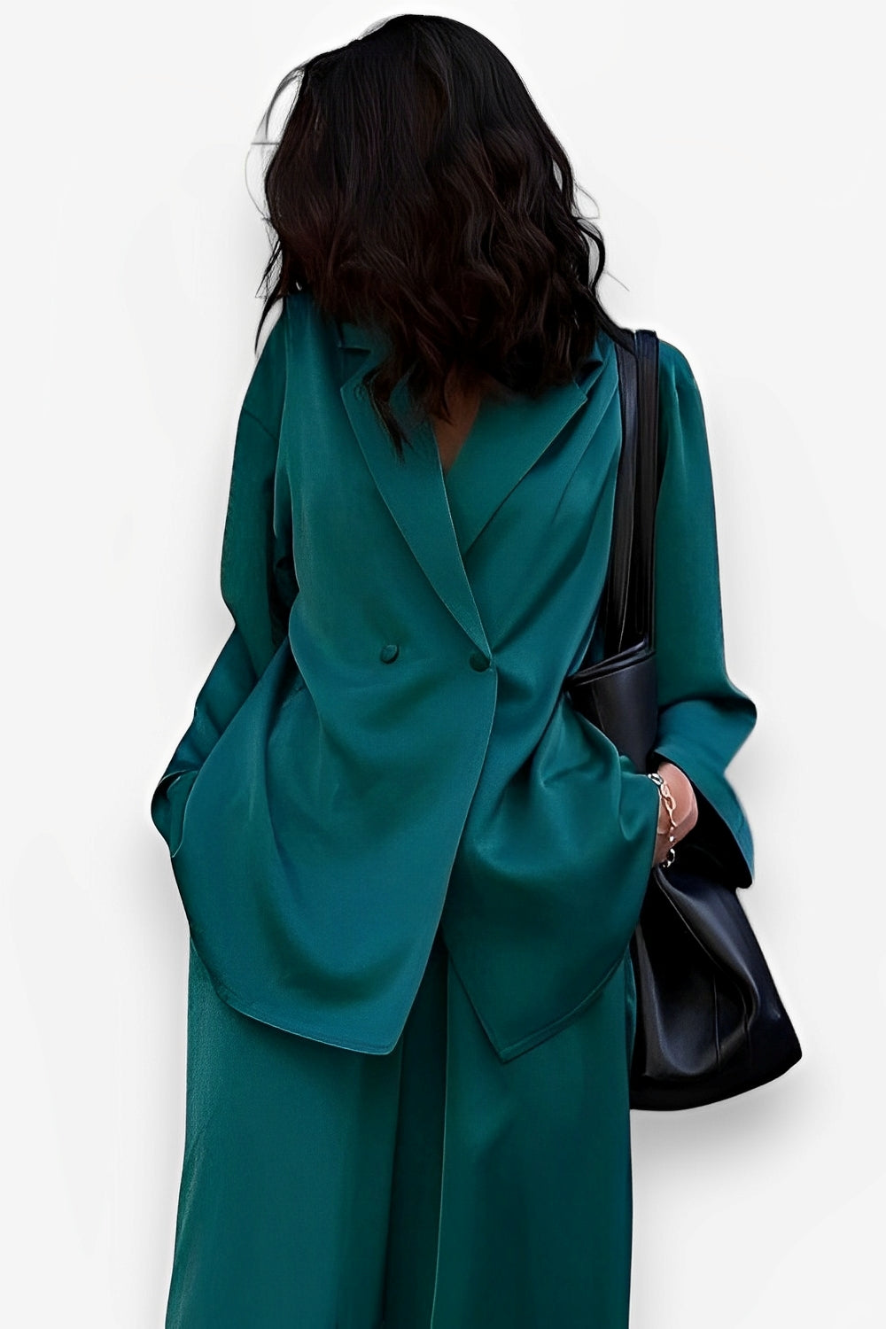 Casual drape satin suit – Godu Shop