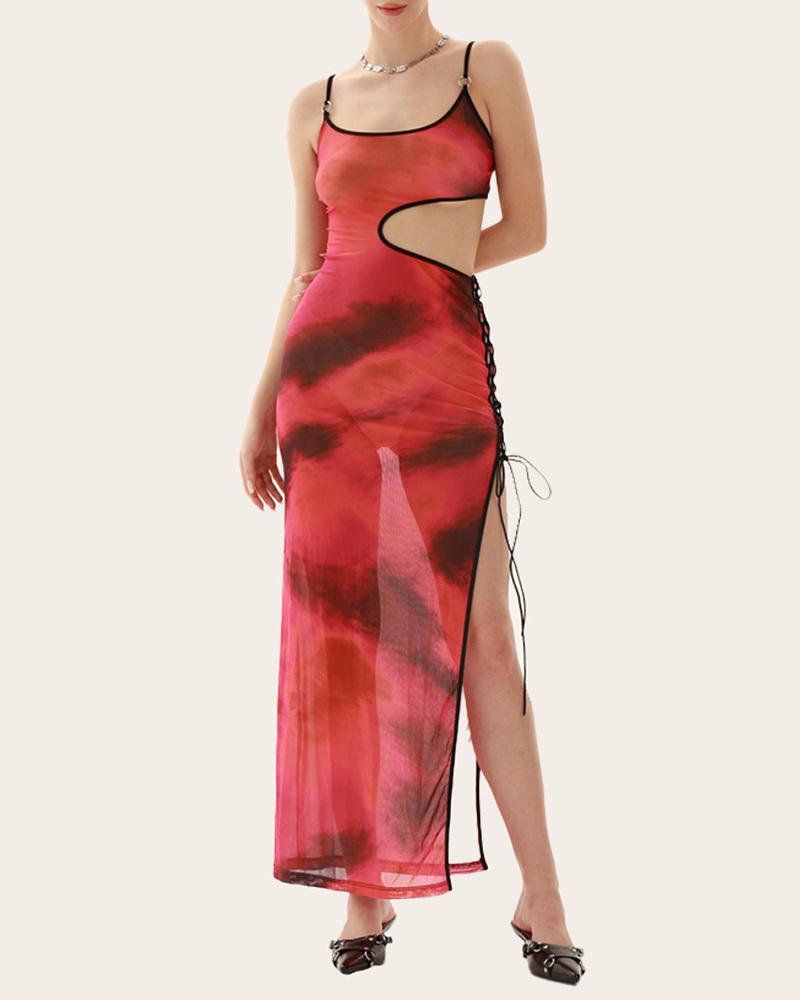 Rosannea Cut Out Mesh Dress – Godu Shop
